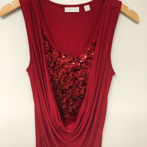 New York & Company | Tops | New York Company Red Dressy Top With ...